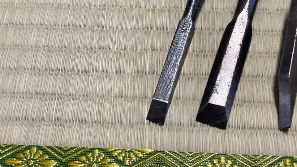 Japanese MIZO NOMI Chisel #193 Job Lot of 5 "OONISHI" Carpenter Tools ...