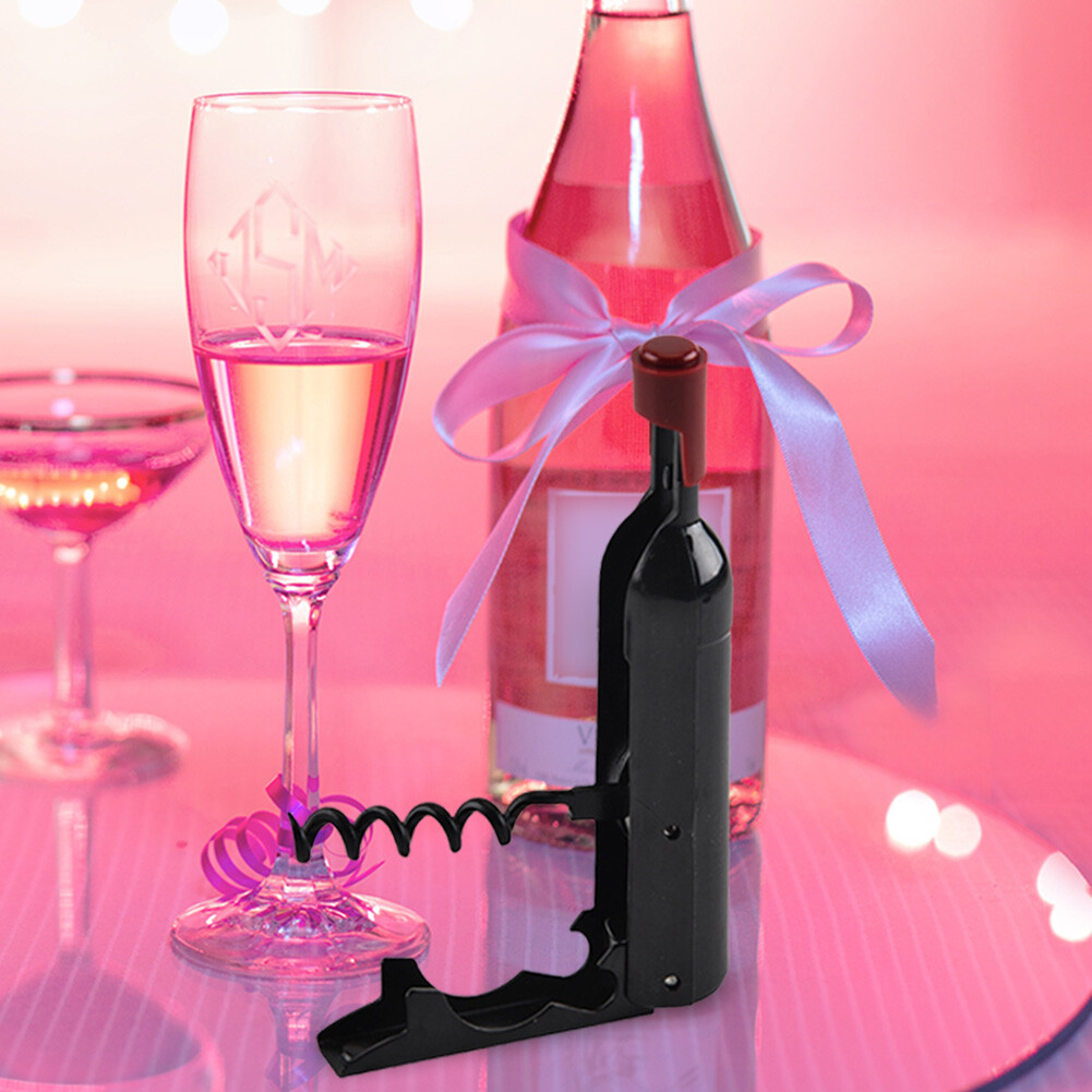 2 in 1 Mini Opener Bottle Shaped Wine Corkscrew Foldable Beer Bottle ...
