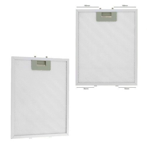 2 Universal Cooker Hood Extractor Metal Mesh Aluminum Grease Filters ...