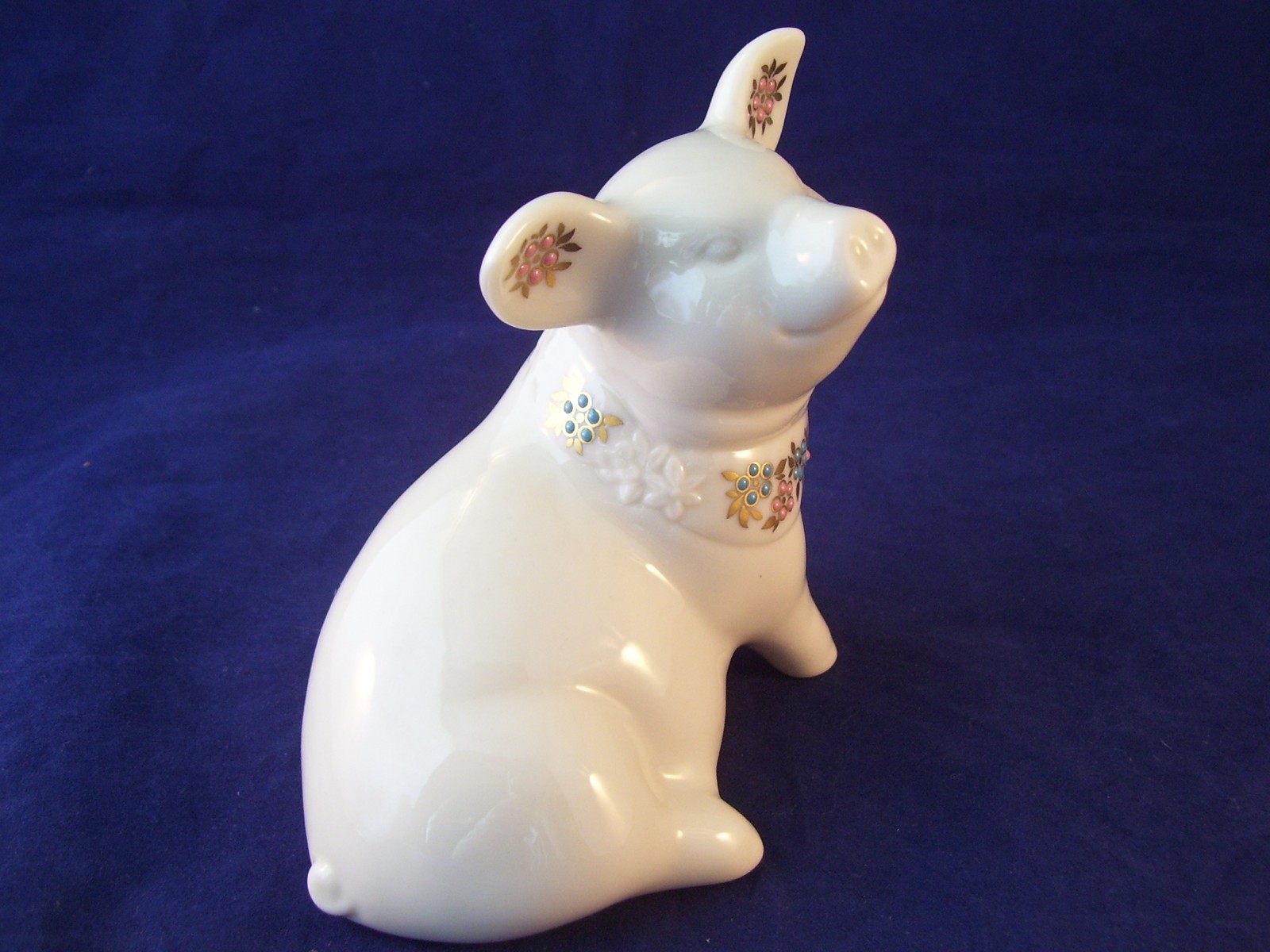 Lenox China Jewels Collection Porcelain Pig Figurine Enamel Floral ...