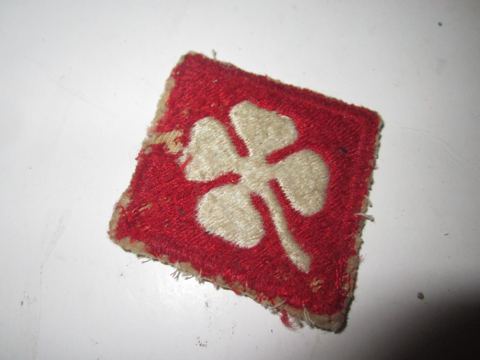 WW 2 U S Army 4th ARMY 4 LEAF CLOVER SHOULDER PATCH | eBay