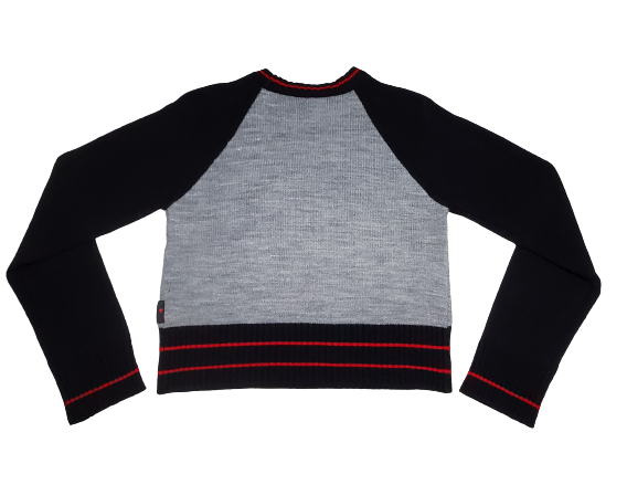 Joe Boxer Black & Gray Vintage University Long Sleeve Knit Sweater ...