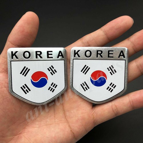 2x Korea Korean Flag Car Trunk Emblem Badge Motorcycle Sticker Decals ...