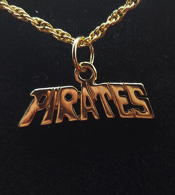 PIRATES SPORTS TEAM 14KT GOLD EP CHARM PENDANT WITH A 24 INCH GOLD EP ...