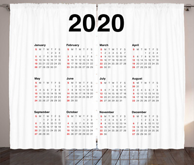 Calendar 2020 Curtains Simple and Classic | eBay UK