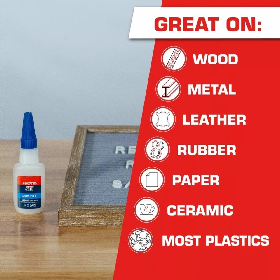 Professional Super Glue Gel Quick Setting Adhesive Strong Bond for ...