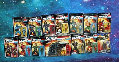 GI JOE Super 7 ReAction Action Figures Lot of 13 Plus Vehicle New and ...
