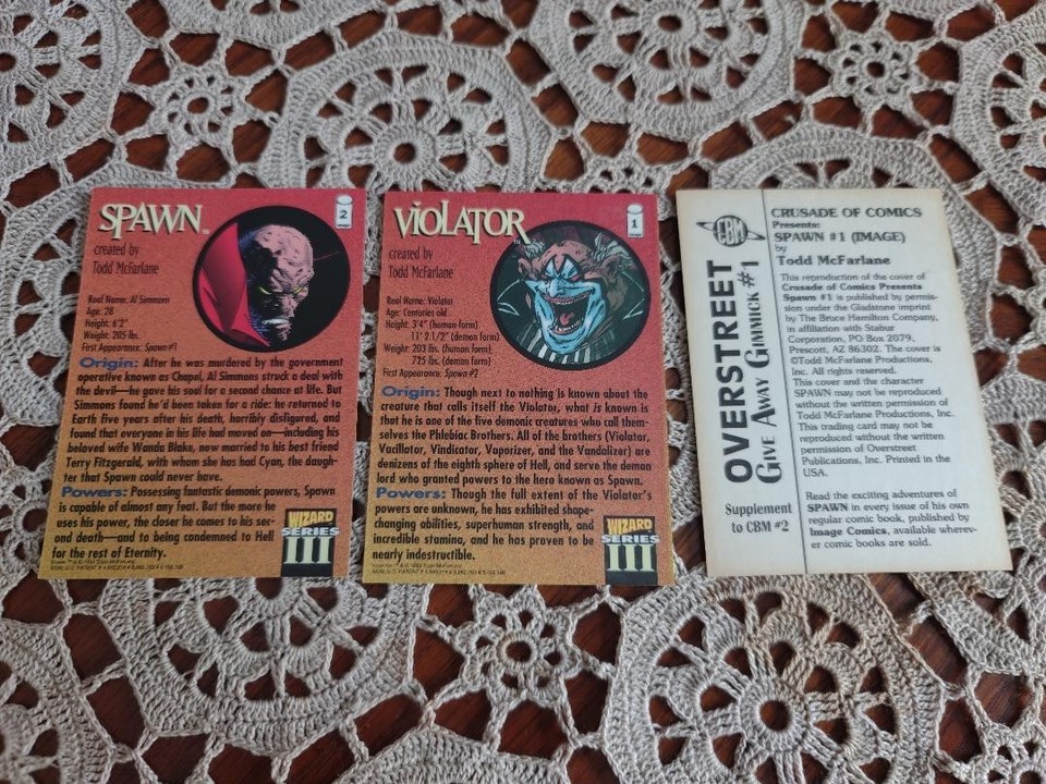 🔥WIZARD SERIES 3 SPAWN #2 & VIOLATOR #1 FOIL PROMO CARD SET + SPAWN ...