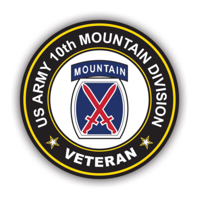 10th Mountain Division Veteran Sticker Decal - Weatherproof - mtn ...