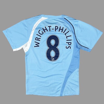 Manchester City 2008-2009 Home Football Soccer Shirt Jersey S Wright ...
