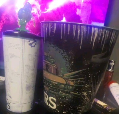 Ghostbusters Frozen Empire Regal Popcorn Bucket And Cup With Slimer ...
