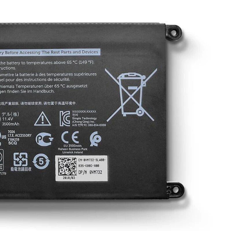 New Battery for DELL YRDD6 1VX1H 3CRH3 9W9MX P69G001 RRJDX CYMGM | eBay