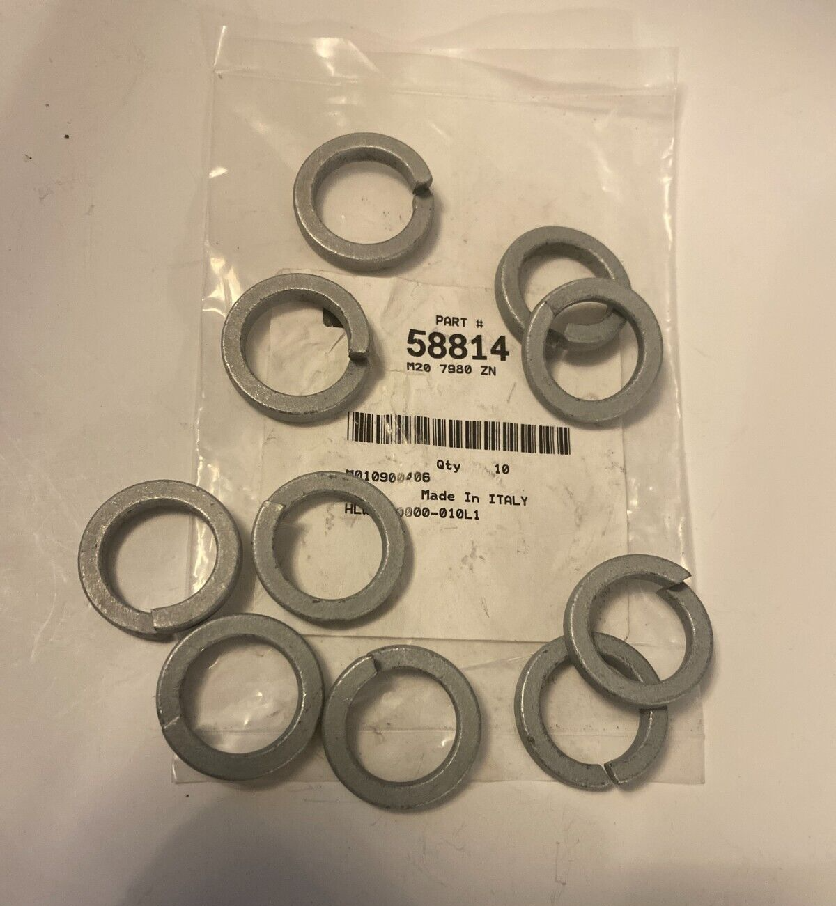 (Pkg 10) Lawson M20 High Collar Split-Lock Washers (DIN 7980) - Zinc ...