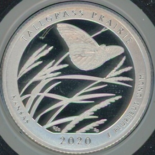 2020-S Gem Proof .999 Silver ATB Tall Grass Prairie Washington Quarter ...