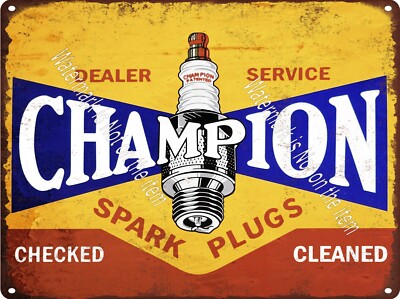 SPARK PLUG SERVICE GAS STATION PUMP Dealer Service Metal Sign 9x12 ...