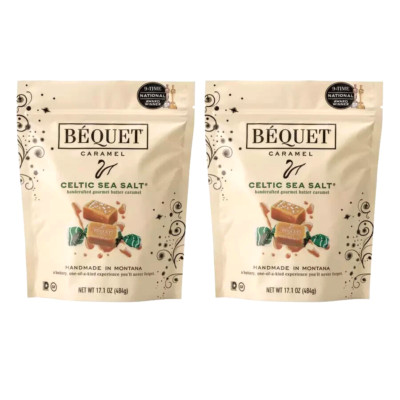 2 Pack Bequet Caramel Celtic Sea Salt Handcrafted Better Caramel 17.1 ...