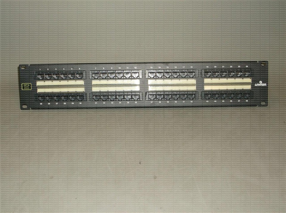 5G584-U48 CAT 5E 48 PORT PATCH PANEL LEVITON MANUFACTURING COMPANY, INC ...