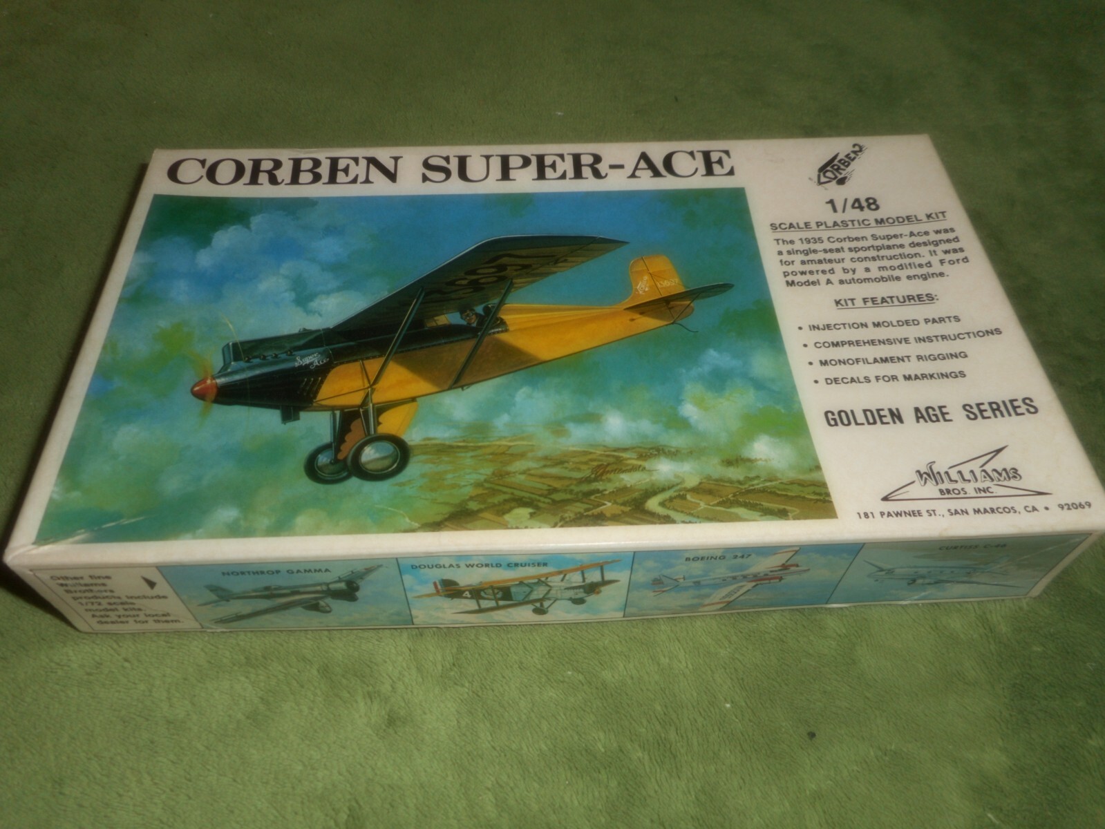 WILLIAMS BROTHS. 48-3191, CORBEN SUPER-ACE PLASTIC MODEL KIT, AS IS | eBay