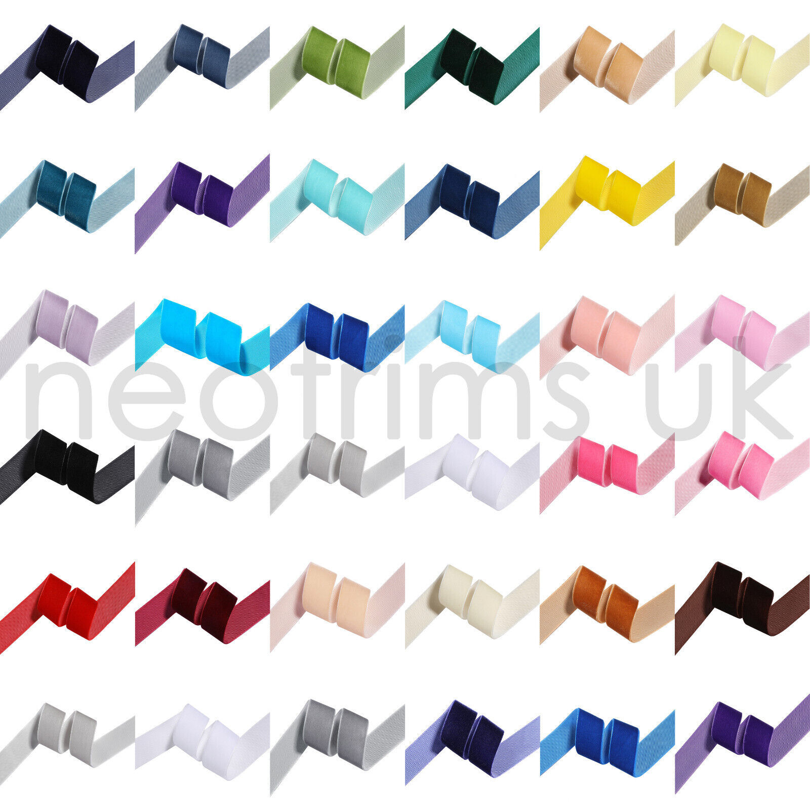 Velvet Ribbon Luxury Velour Quality Craft Trimming,28 Cols,Necklace,10 ...