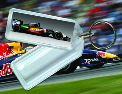 Reopening Insert Key Ring - F1 clear acrylic fobs made in the UK ...