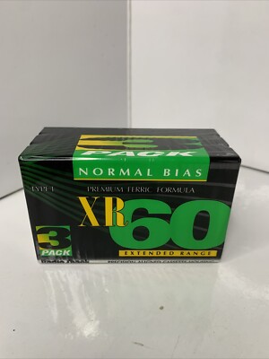 NEW 3 Pack Cassette Tapes Radio Shack XR60 Sealed Extended Range Blank ...