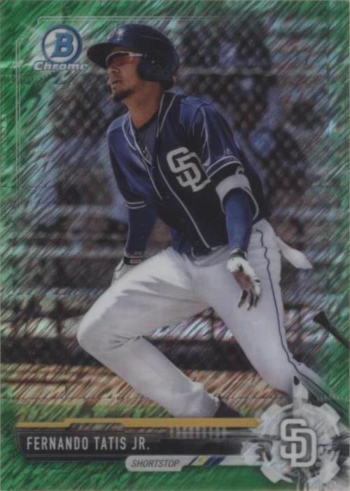 2017 Bowman Chrome - Prospects Fernando Tatís Jr. #BCP160 Green Shimmer ...