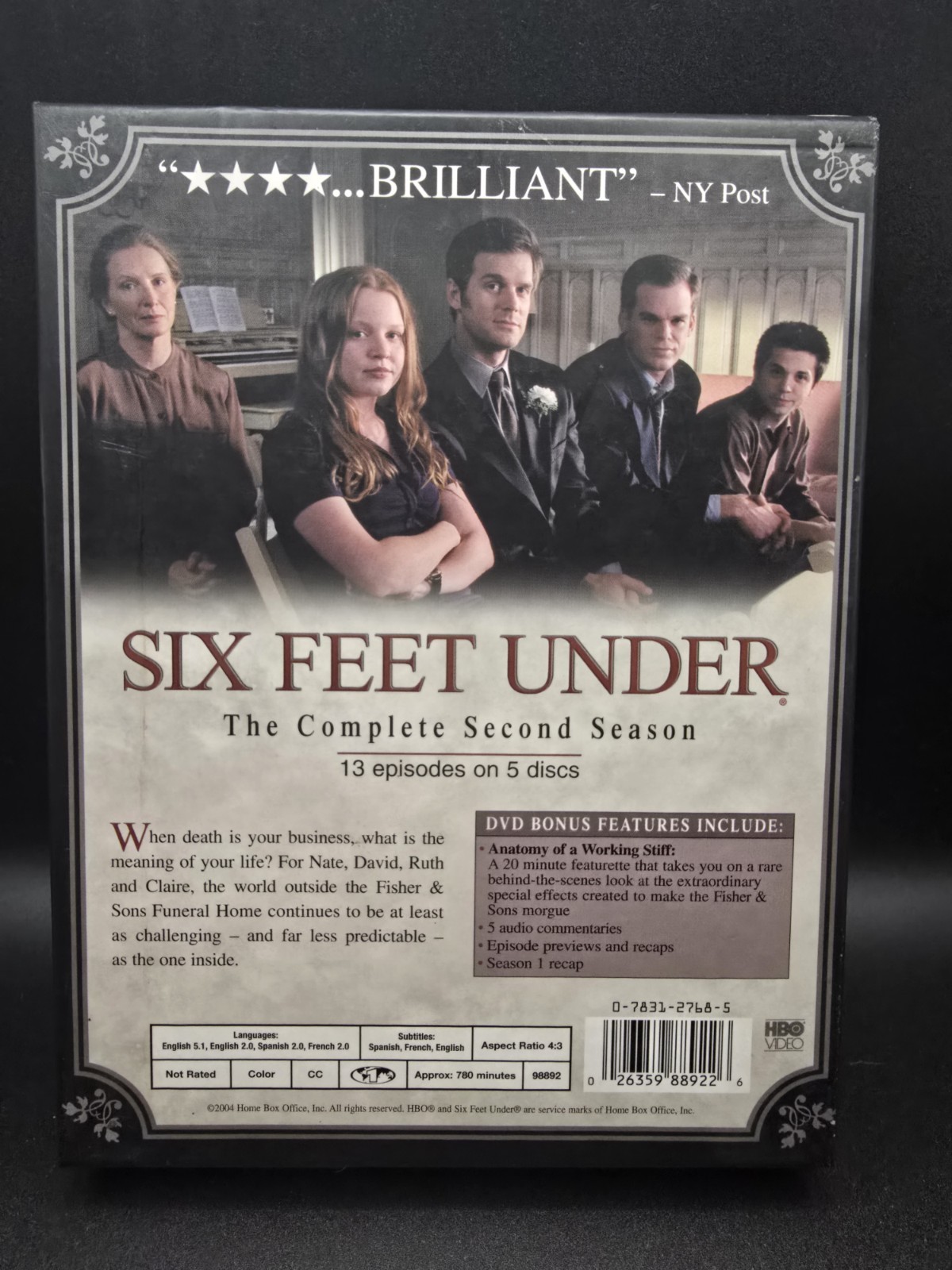 Six Feet Under - The Complete Second Season (DVD, 2004, 5-Disc Set) for ...