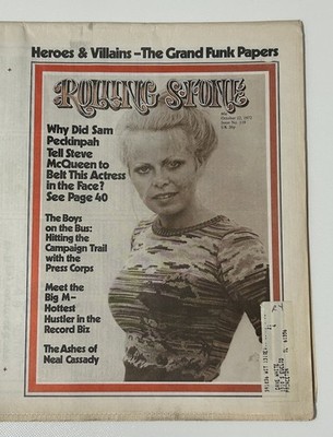 1972 OCTOBER 12 ROLLING STONE MAGAZINE ISSUE NO. 119 - SALLY STRUTHERS ...