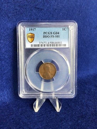 1917 DDO FS-101 Doubled Die Obverse Error Lincoln Wheat Cent 1c *PCGS ...
