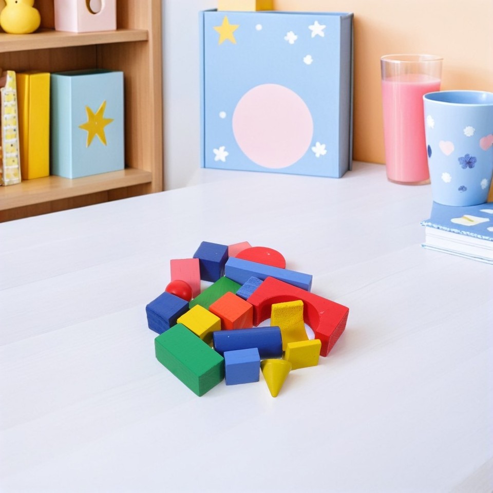 68 Pcs Geometry Teaching Aids for Students Set Geometric Solid Wood ...