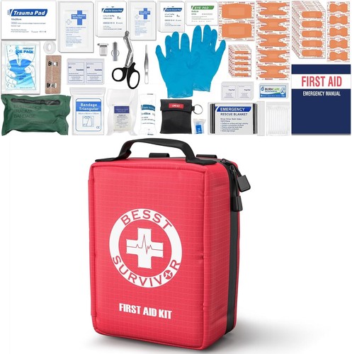 Premium First Aid Kit with Labelled Compartments, Waterproof ...