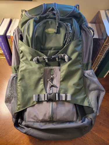 Orvis Fly Fishing Backpack Green Grey Pack | eBay