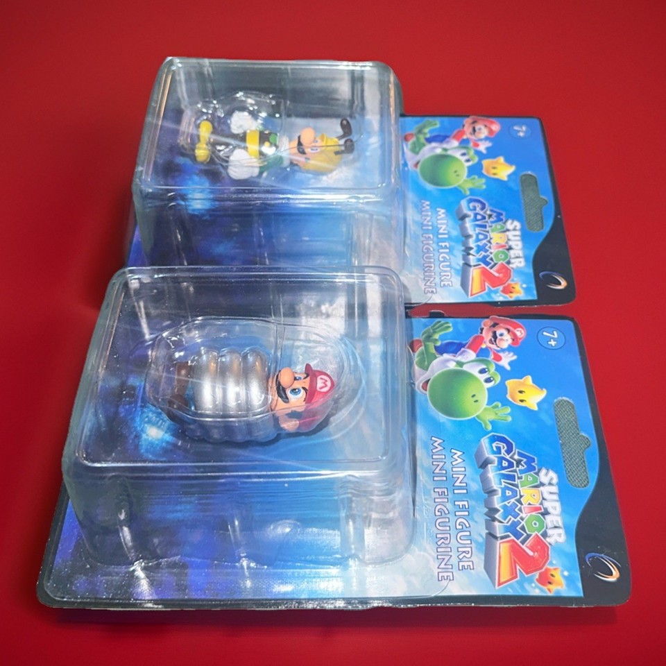 Banpresto Super Mario Galaxy 2 Luigi Bee & Mario Mini Lot Of 2 Figures ...