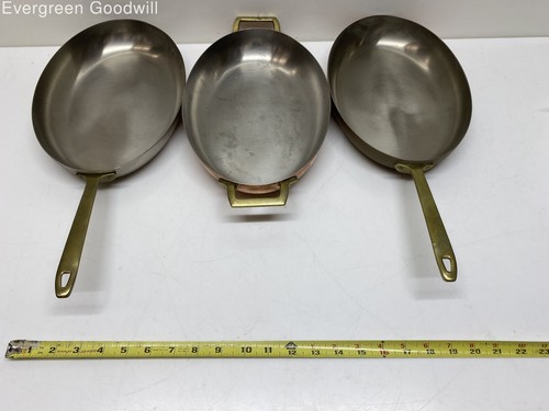 Lot of (3) Used Paul Revere Ware Solid Copper/Stainless Steel Cookware | eBay