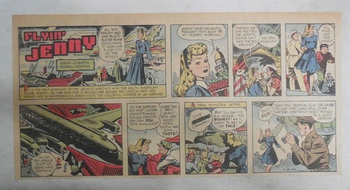 Flying Jenny Sunday Page by Gladys Parker from 5/14/1944 Size: 7.5 x 15 ...