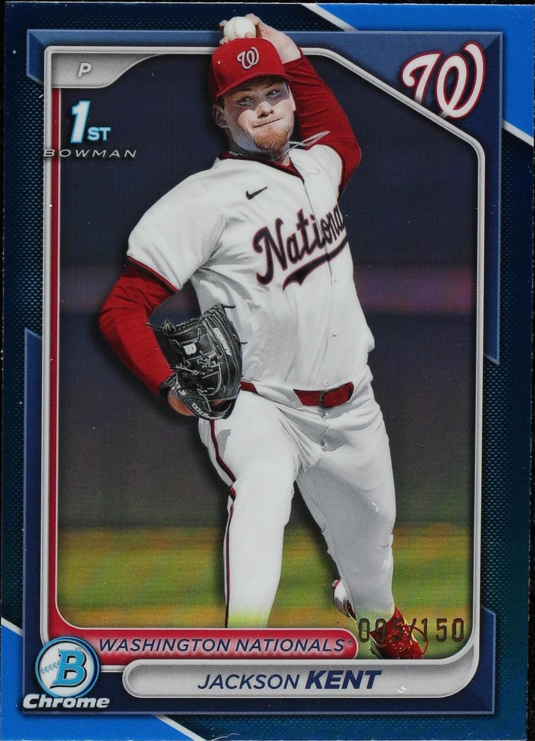 2024 Bowman Draft - Chrome Jackson Kent #BDC-174 Blue Refractor /150 ...