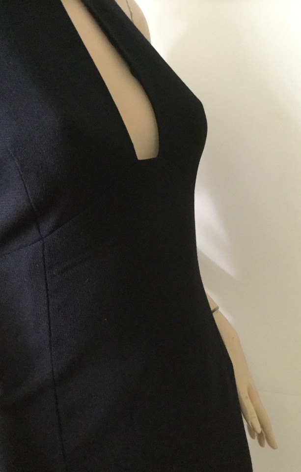 Vintage GIANNI VERSACE Runway Midnight Blue Navy Pristine Dress (Size ...