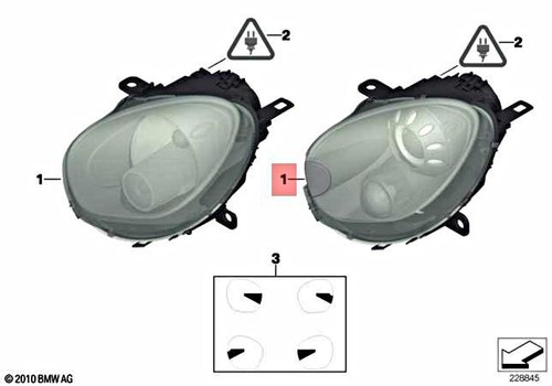 Genuine Mini Cooper JCW One Headlight Right Turn Indicator Yellow ...