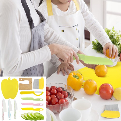 10Pcs Kids Cooking Cutter Set Safe Reusable Plastic Toddler Kitchen ...
