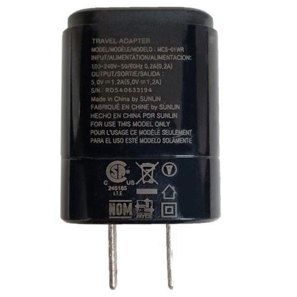 OEM LG Wall Charger MCS-01WR Black (5.0V-1.2A)+2 USB Cables(Type-C ...