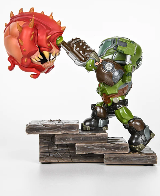 Doom Eternal Slayer VS Cacodemon Mini Collectible Figure Statue Doomguy ...