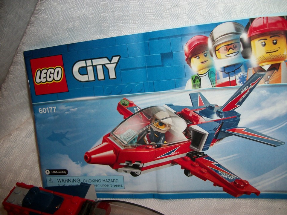 LEGO CITY AIRSHOW AIR SHOW JET 60177 COMPLETE with FIGURE | eBay