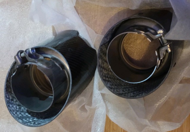 Exhaust Tip Set Carbon Fibre Genuine BMW G20 3 Series 18302464500 320i ...
