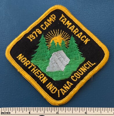 Vintage 1978 CAMP TAMARACK Boy Scout PATCH BSA Northern Indiana Council Badge | eBay