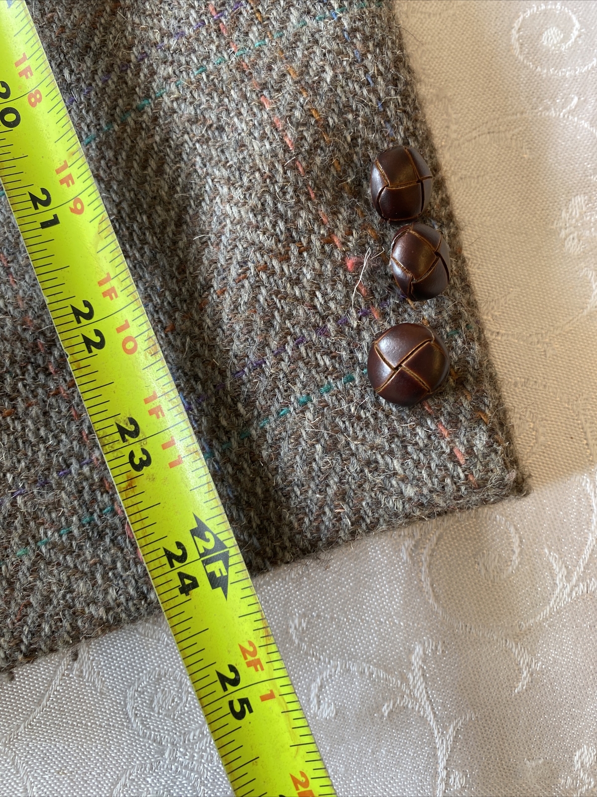 Traditional Tweed Multicolor Stitch Menus Blazer With… - Gem