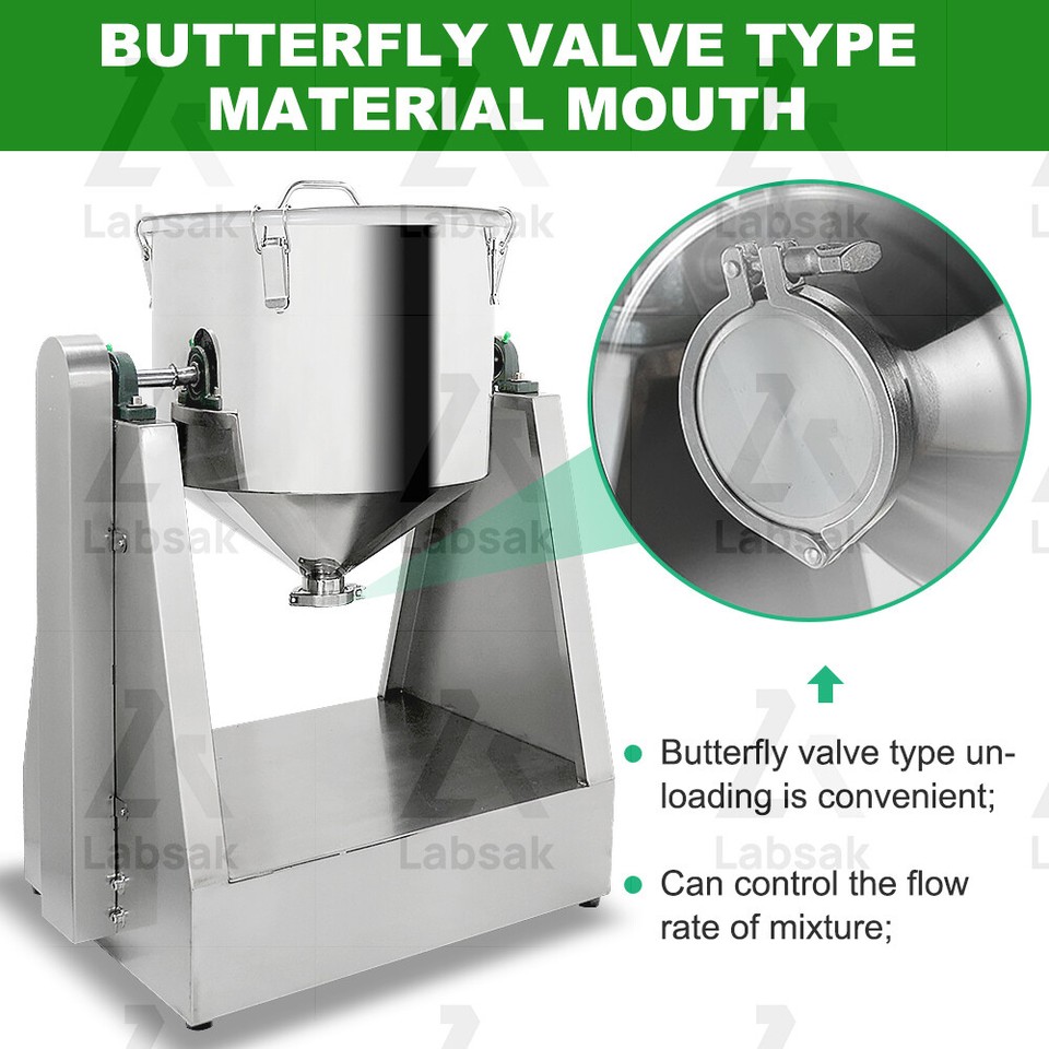 40L Electric Powder Blender Lab Dry Powder Mixer Particle Powder Mixer ...