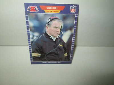 CHUCK KNOLL 1989 Pro Set Card #355 rare PITTSBURGH STEELERS HOF Coach ...