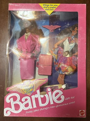 Vintage Flight Time Barbie Doll Gift Set African American Sealed Mattel ...