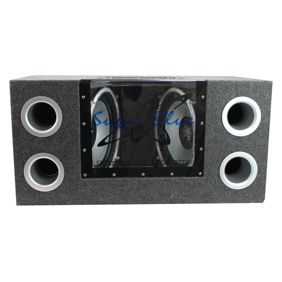 PYRAMID 12"1200W Car Audio Sub Box Subwoofer Bandpass Box Subs (Open ...