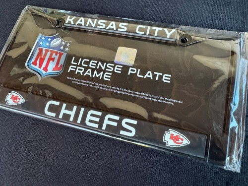 1 Kansas City Chiefs Black Metal Vehicle License Plate Frame | eBay